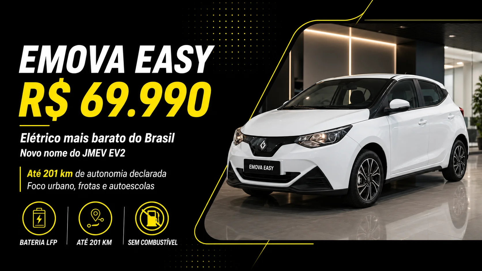 Emova Easy: O Carro Elétrico de R$ 69.990 Chega ao Brasil | ZVOLTS | ZVolts